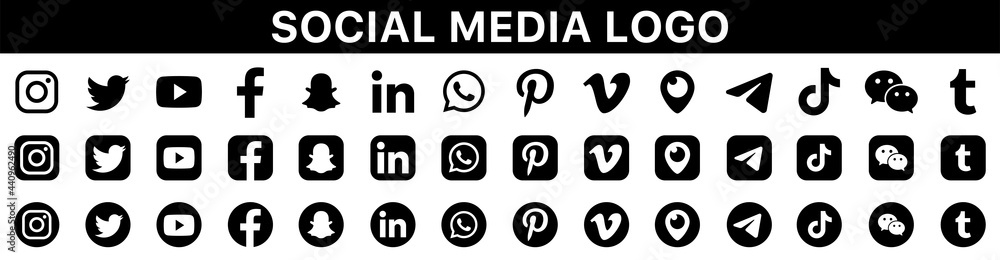 Social Media Icons Vector Pinterest