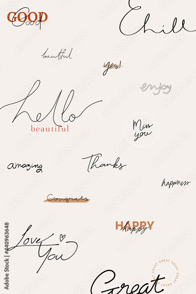 Cursive handwriting patterned background Stock Illustration | Adobe Stock