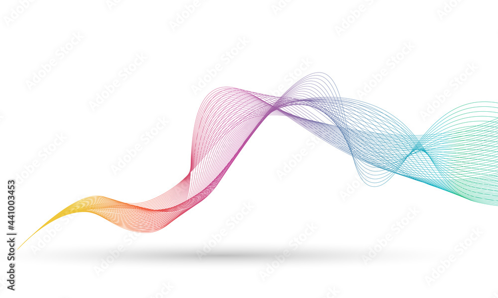 wavy line background with rainbow colors, suitable for backgrounds ...