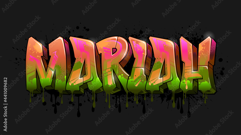 Maria Name In Graffiti