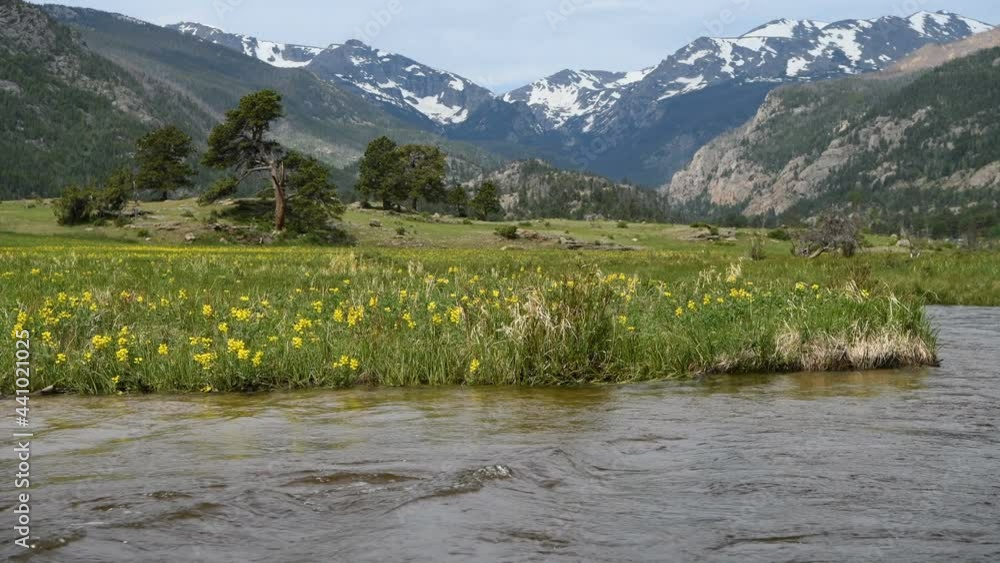 Big Thompson River - A Spring view of Big Thompson River running in a ...