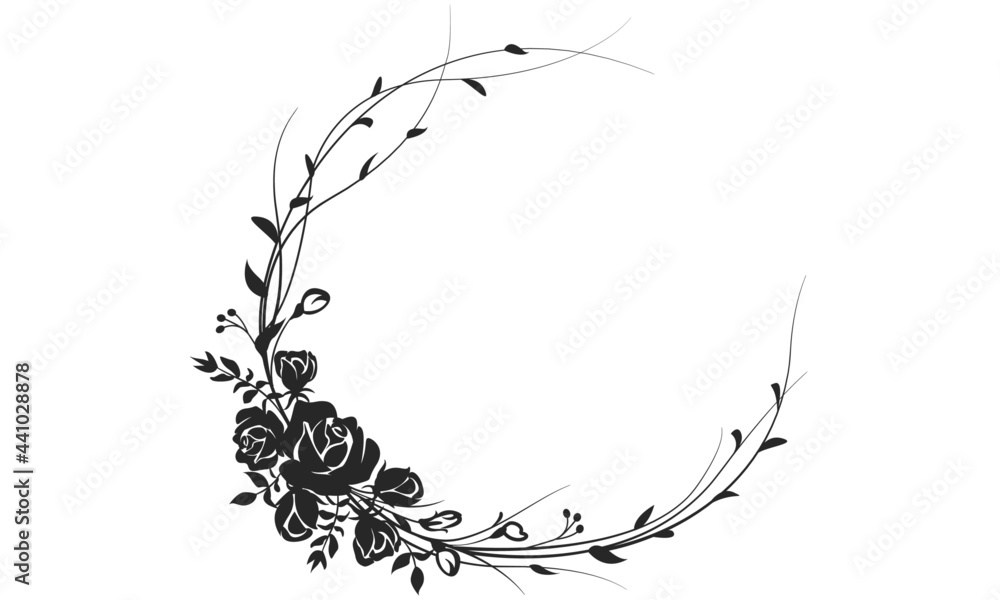 Floral Wedding Invitation Card SVG, Vector file. Stock Vector | Adobe Stock