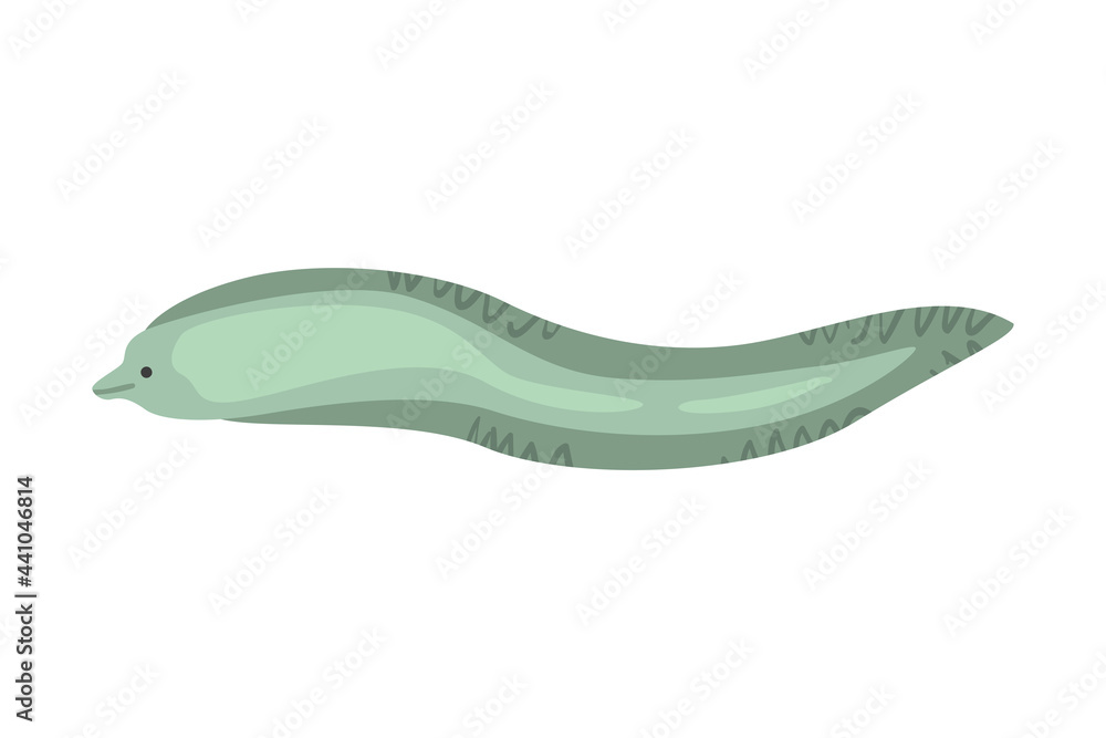 Eel Underwater Ocean Sea Creature Cartoon Vector Illustration Stock ...