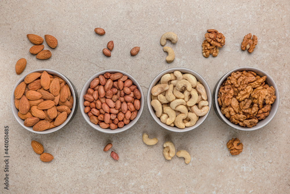 Foto de Nut background. Banner for large format printing, advertising ...