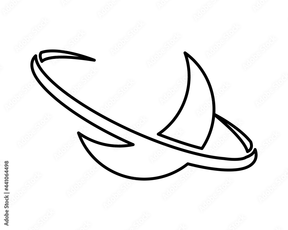 Planet with rign icon isolated on clean background. Planet with ring ...