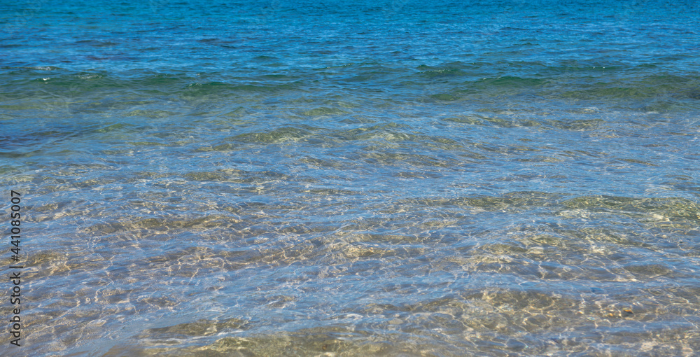 Calm sea water surface texture with splashes and waves. Abstract nature ...