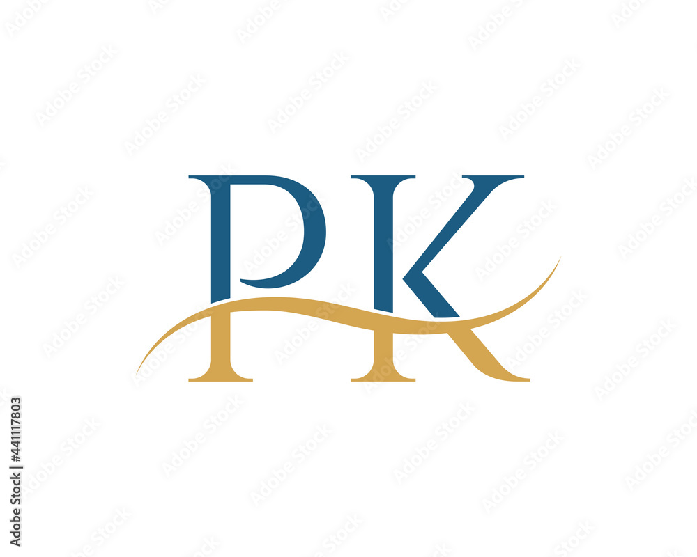 Initial letter PK, PK letter logo design Stock Vector | Adobe Stock