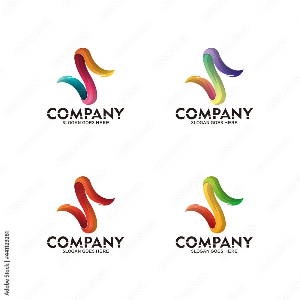 S letter logo icon design element, initial letter S modern logo and ...