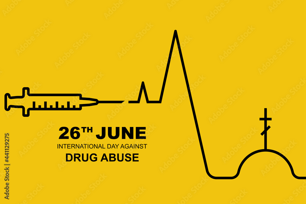 International day against drug abuse. June 26 landing page against drug ...