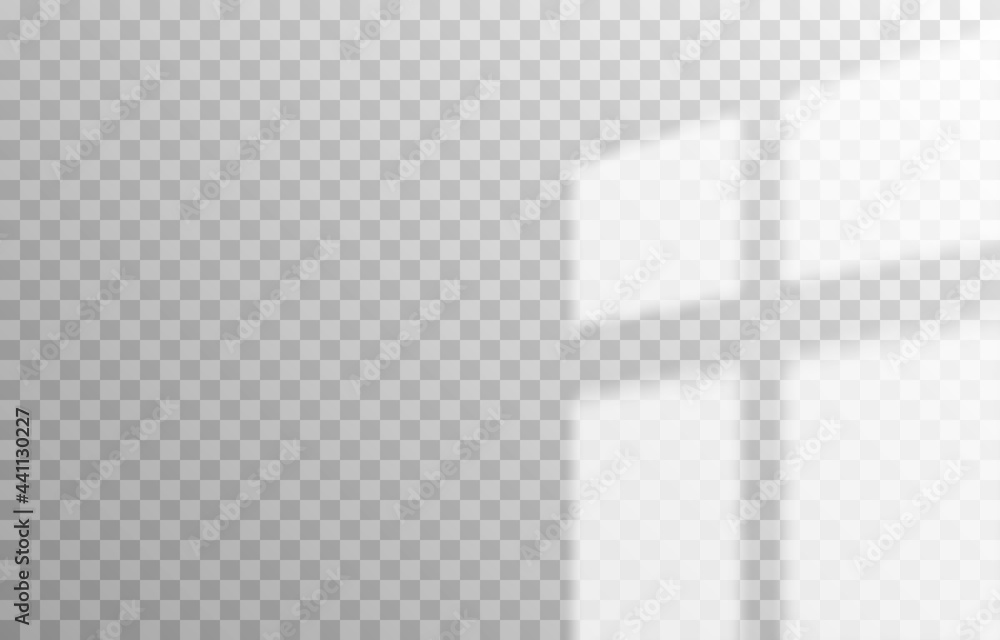 The effect of overlaying shadows. Shade from different types of windows ...