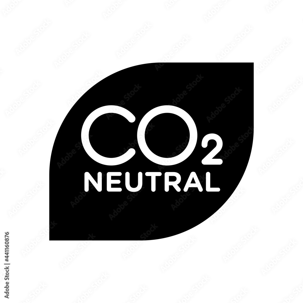 CO2 carbon emissions vector concept icon badge Stock Vector | Adobe Stock