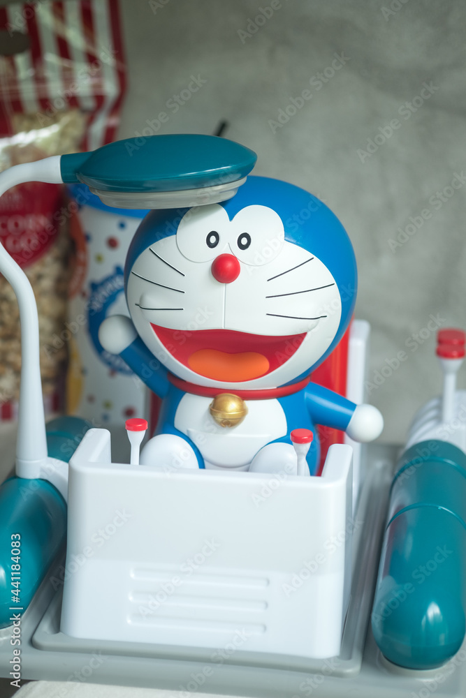 Bangkok, Thailand - June 23, 2020 : Doraemon time machine bucket set to ...