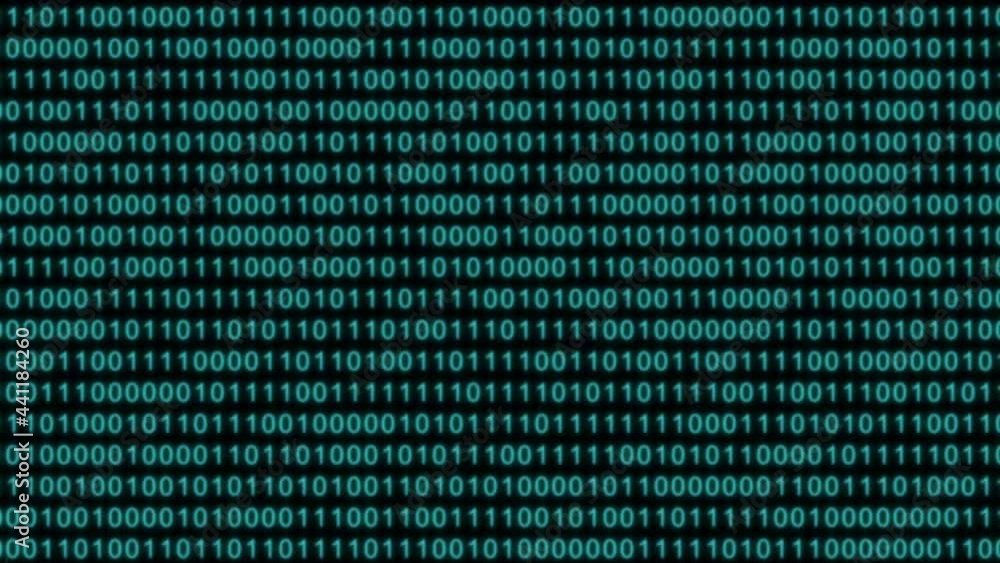 Random animation of digital numbers, binary code (lateral motion) Stock ...