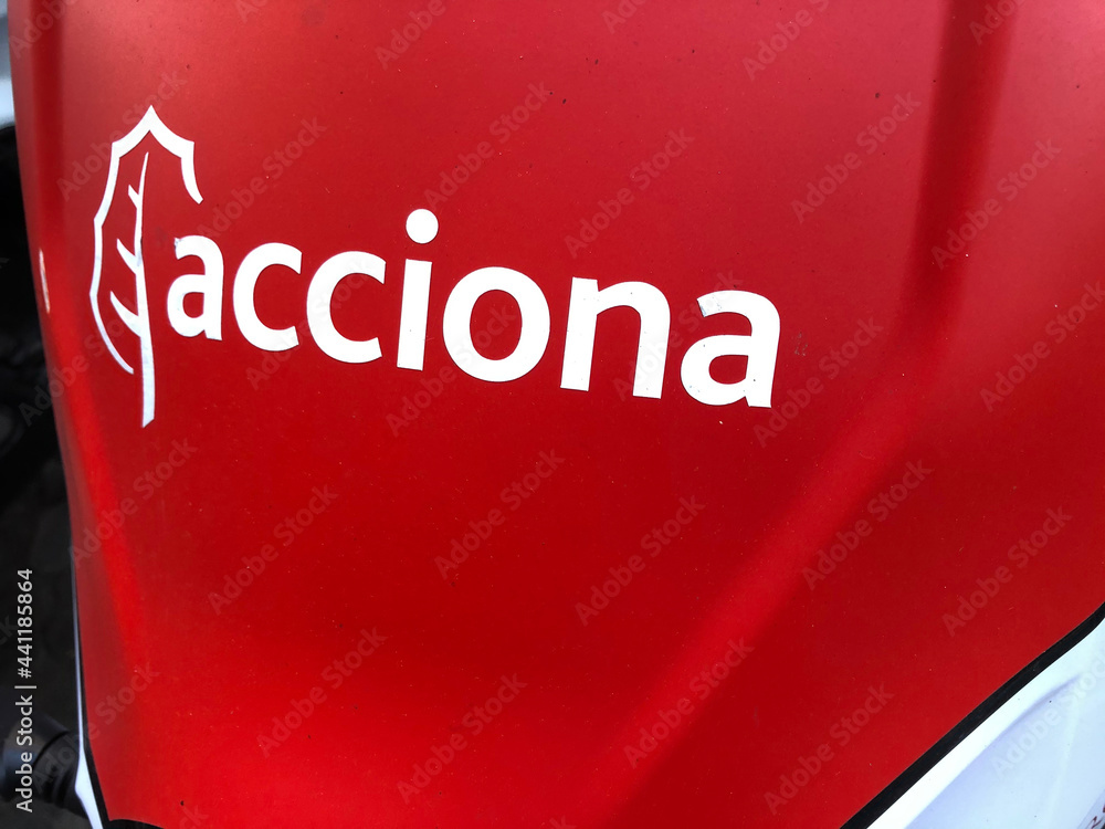 Rome, Italy - September 5, 2020: Acciona electric scooter for rent. The ...
