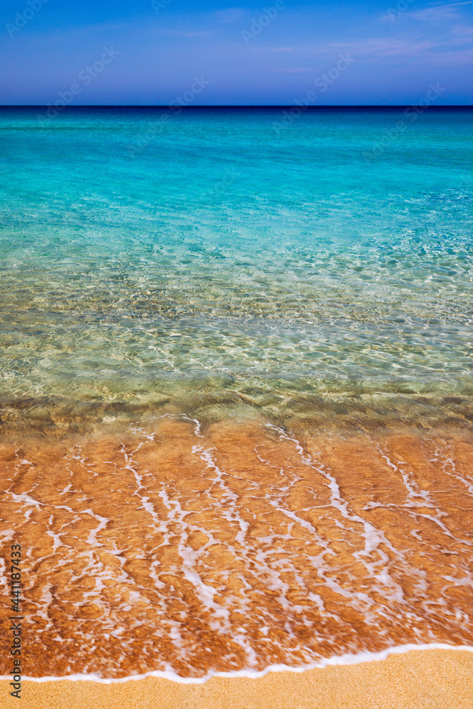 Beautiful turquoise beach Falasarna (Falassarna) in Crete, Greece. View ...