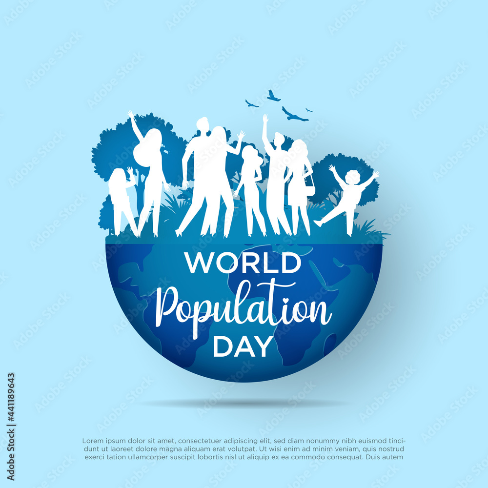 World Population Day vector illustration of graphic best for gretting ...