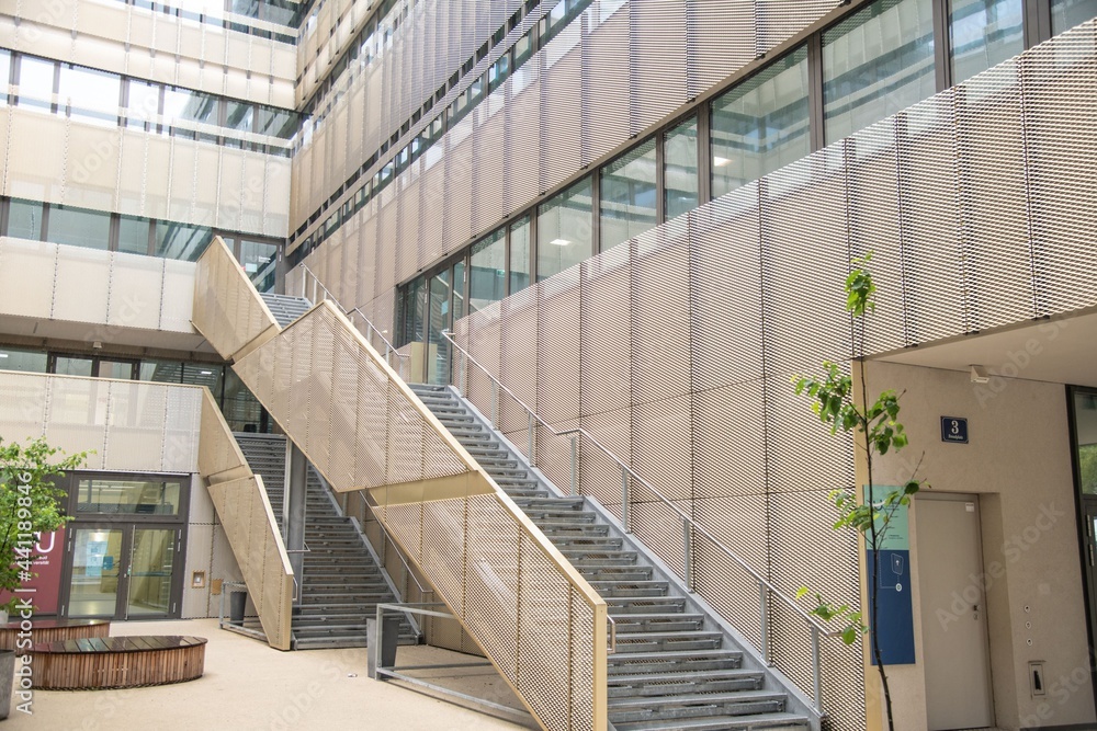 entrance to the new futuristic Sigmund Freud university building in ...