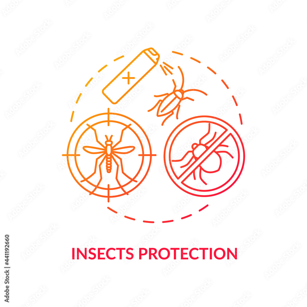 Insects protection concept icon. Summer vacation safety abstract idea ...