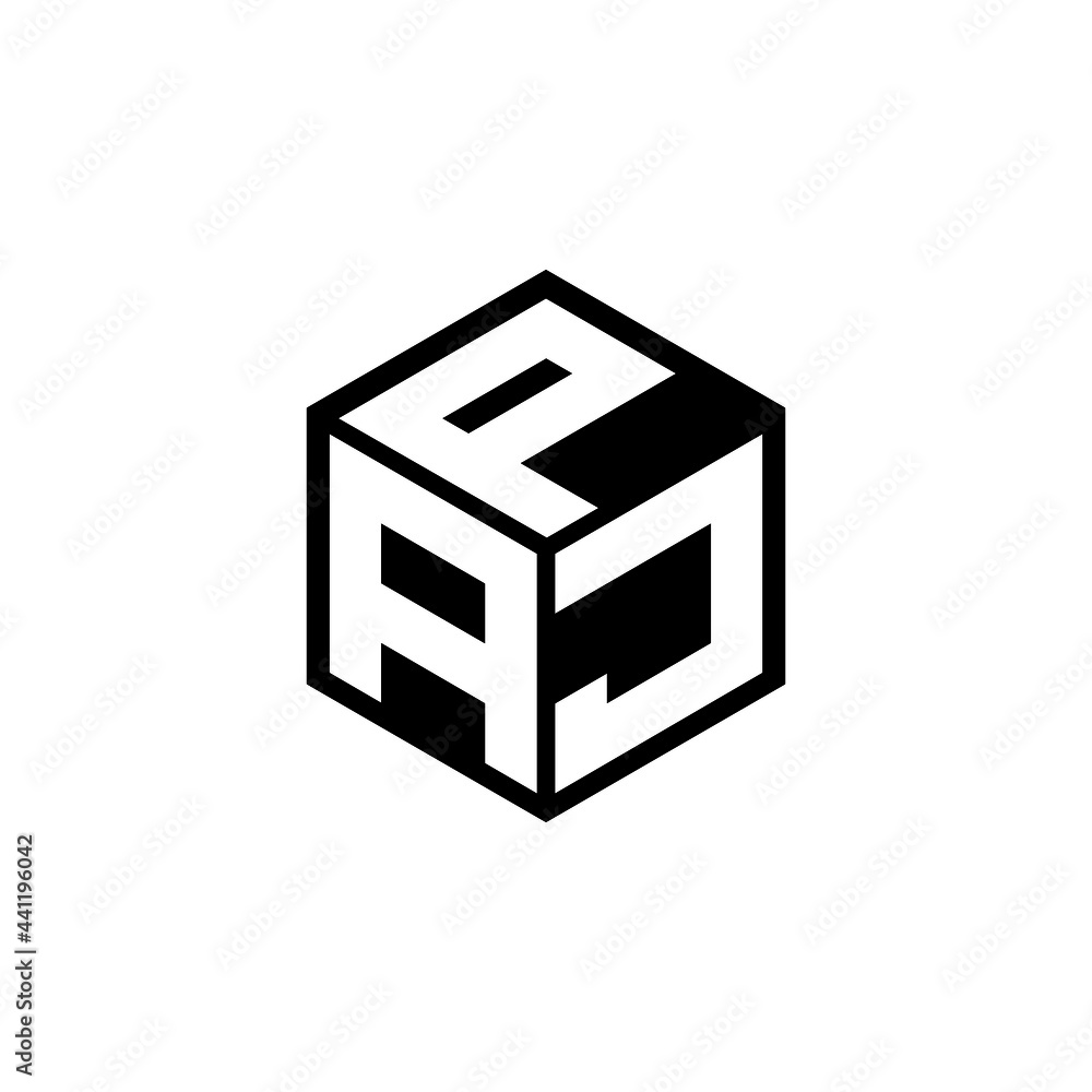 AJP letter logo design with white background in illustrator, vector ...