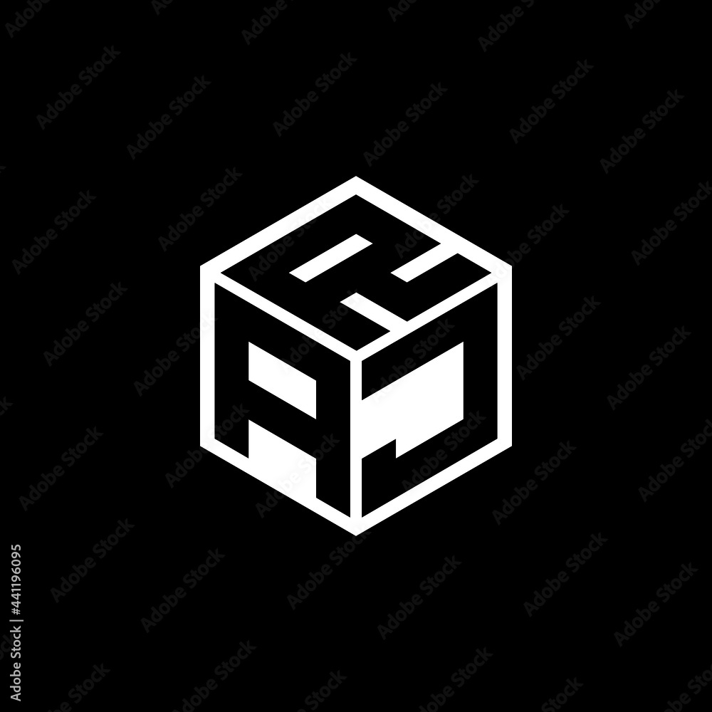 AJR letter logo design with black background in illustrator, vector ...