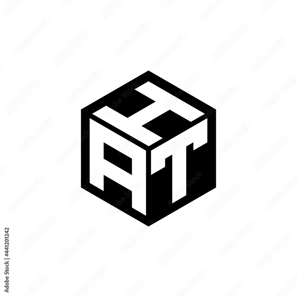 ATH letter logo design with white background in illustrator, vector ...