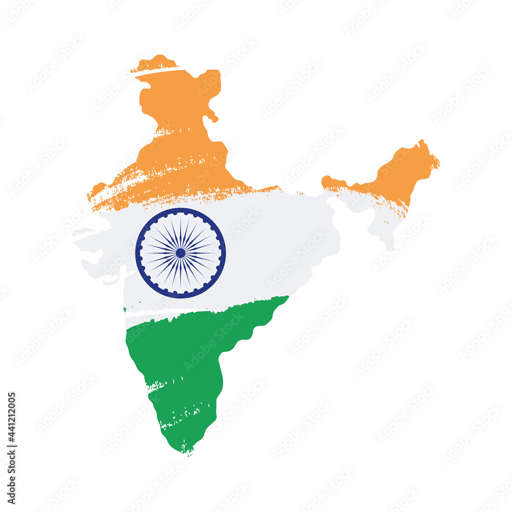 Indian map icon Stock Vector | Adobe Stock