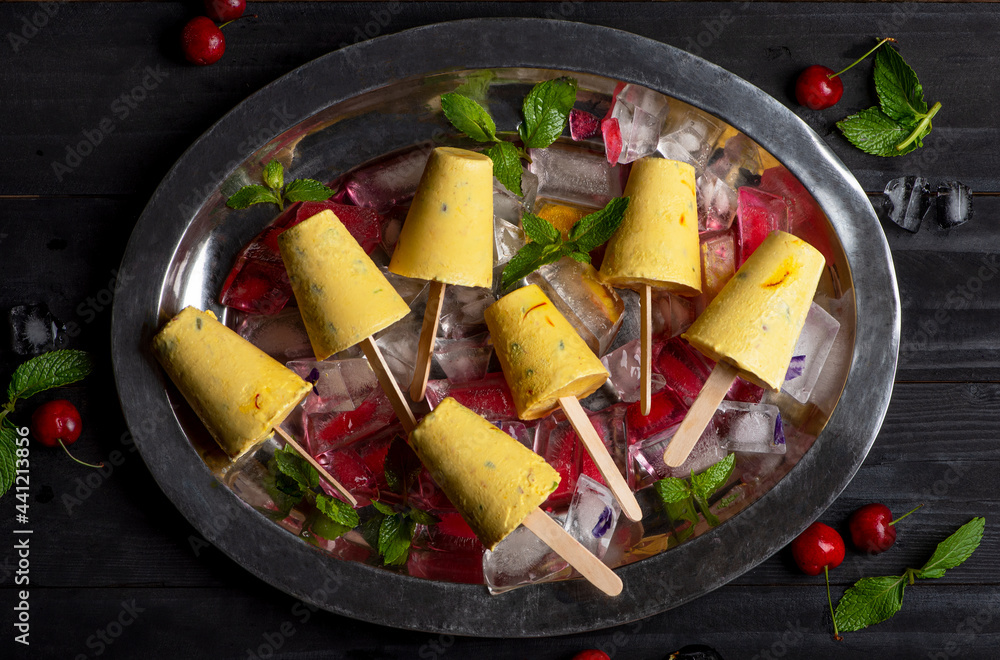 Kesar Kulfi Stock Photo | Adobe Stock