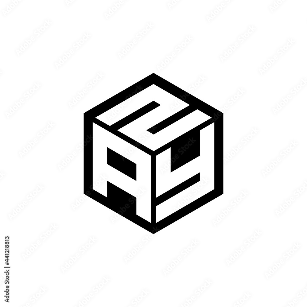 Vecteur Stock AYZ letter logo design with white background in ...
