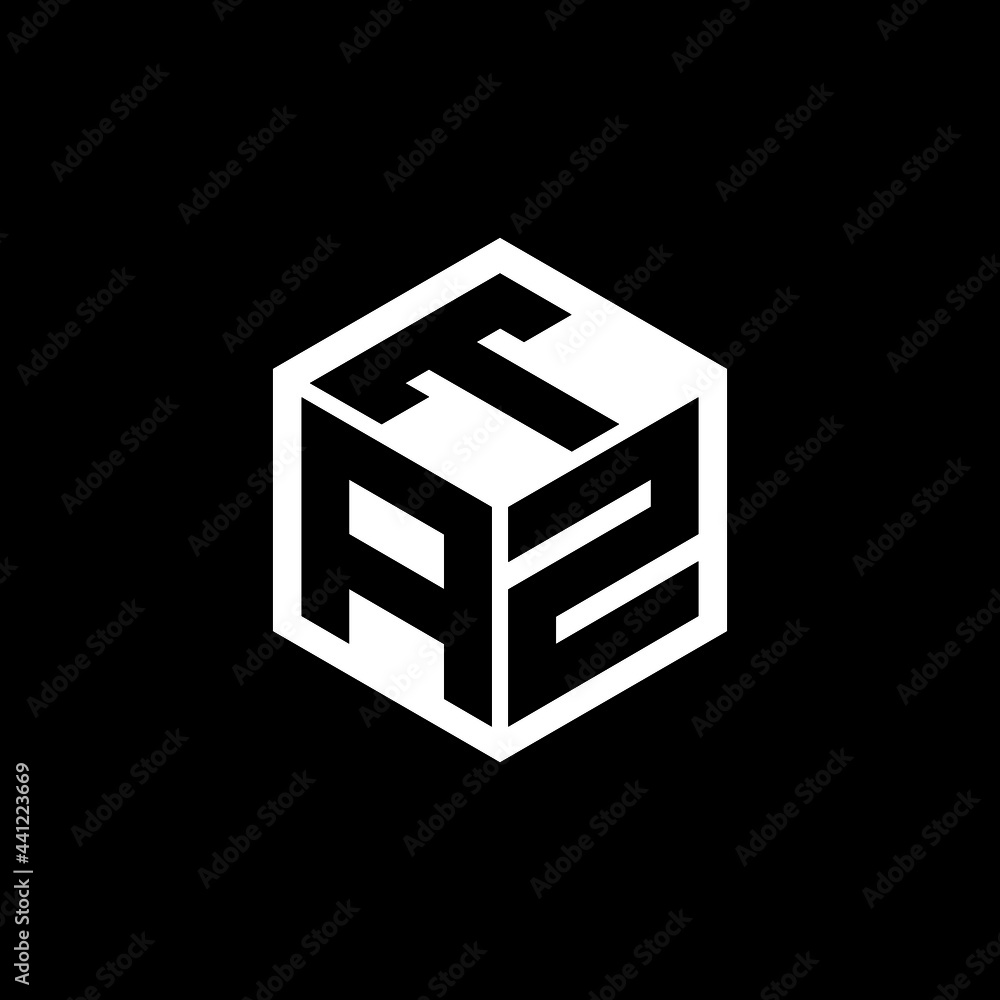 AZT letter logo design with black background in illustrator, vector ...