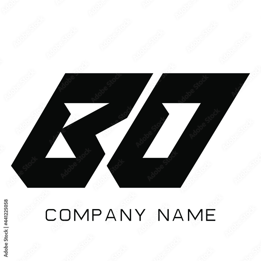 BO, B O, OB, O B, Abstract Letters Logo Monogram. Stock Vector | Adobe ...