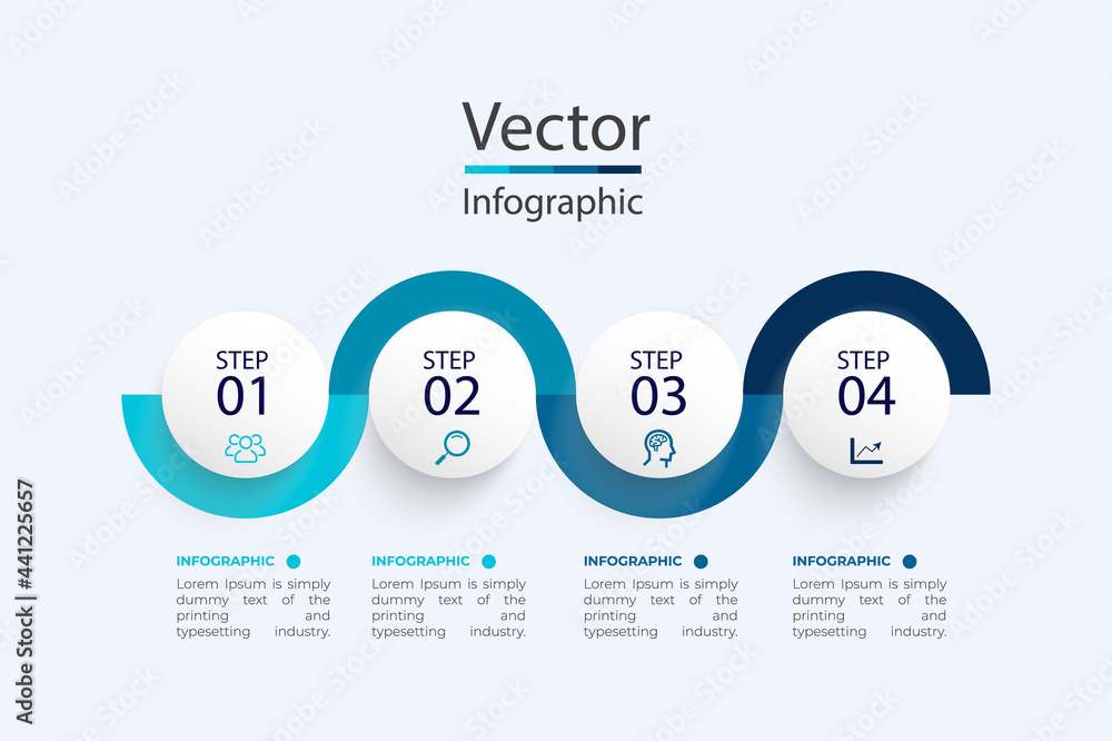 Business data visualization. Process chart. Abstract elements of graph ...