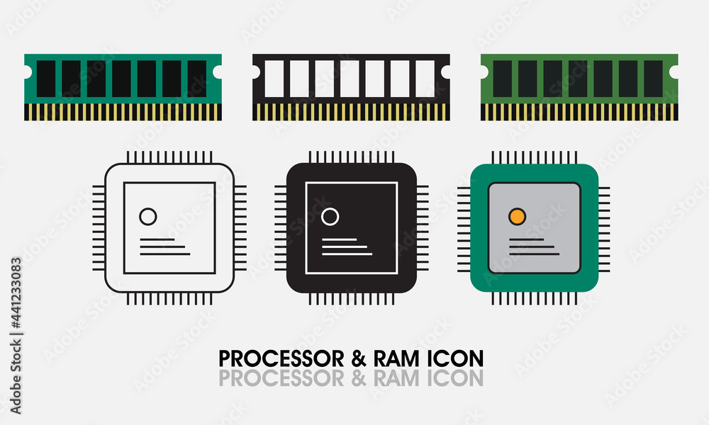 Ramram Iconprocessorrandom Access Memoryrandom Access Memory Vector