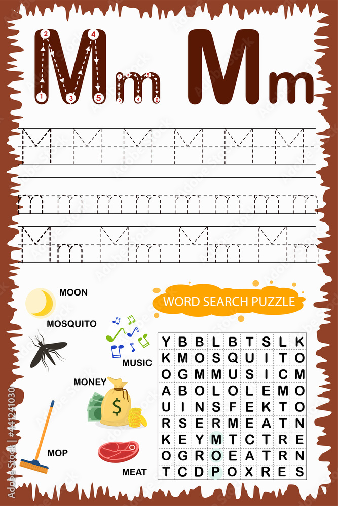 educational worksheet for children learning the English alphabet ...
