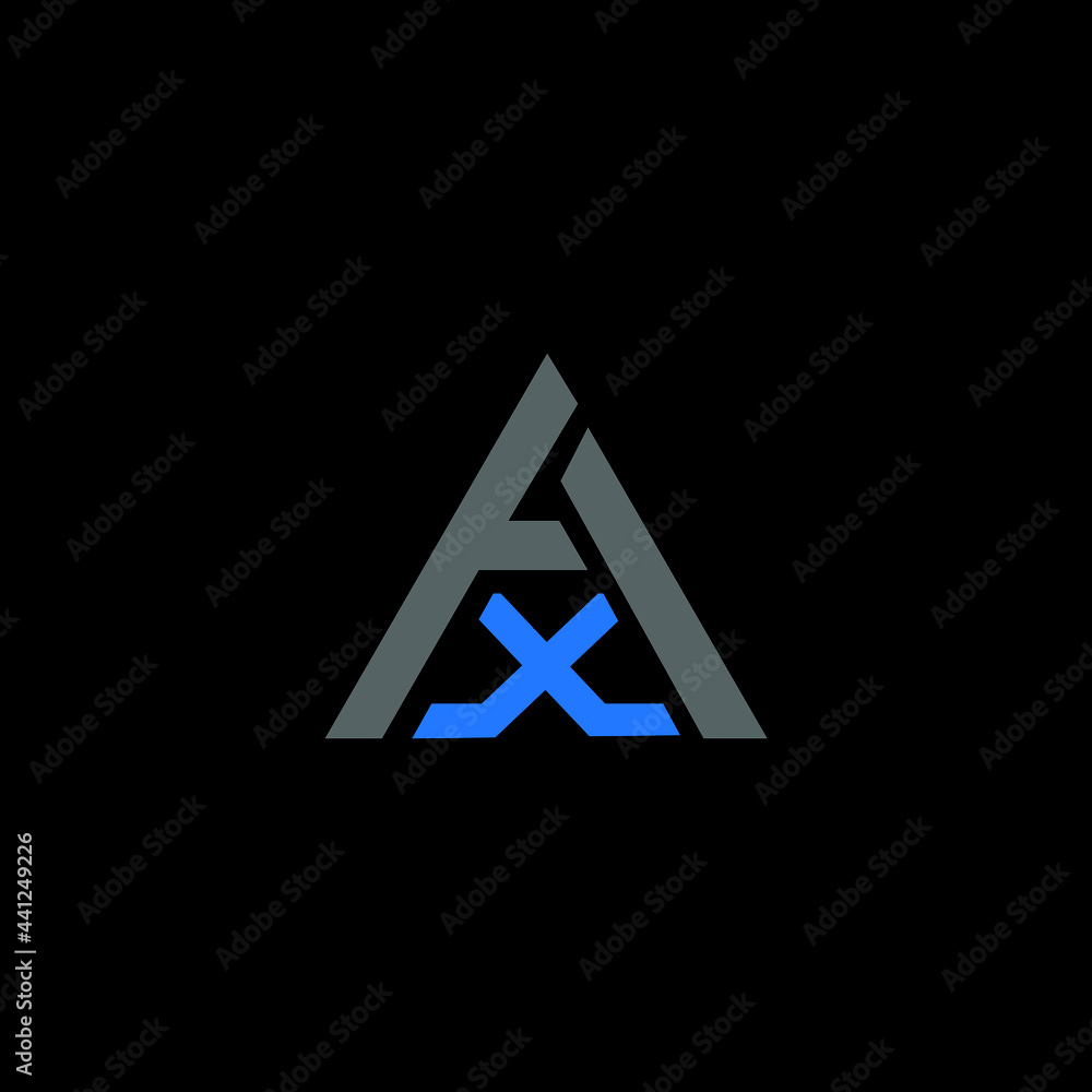 AX letter logo abstract design. AX unique design, AX letter logo design ...