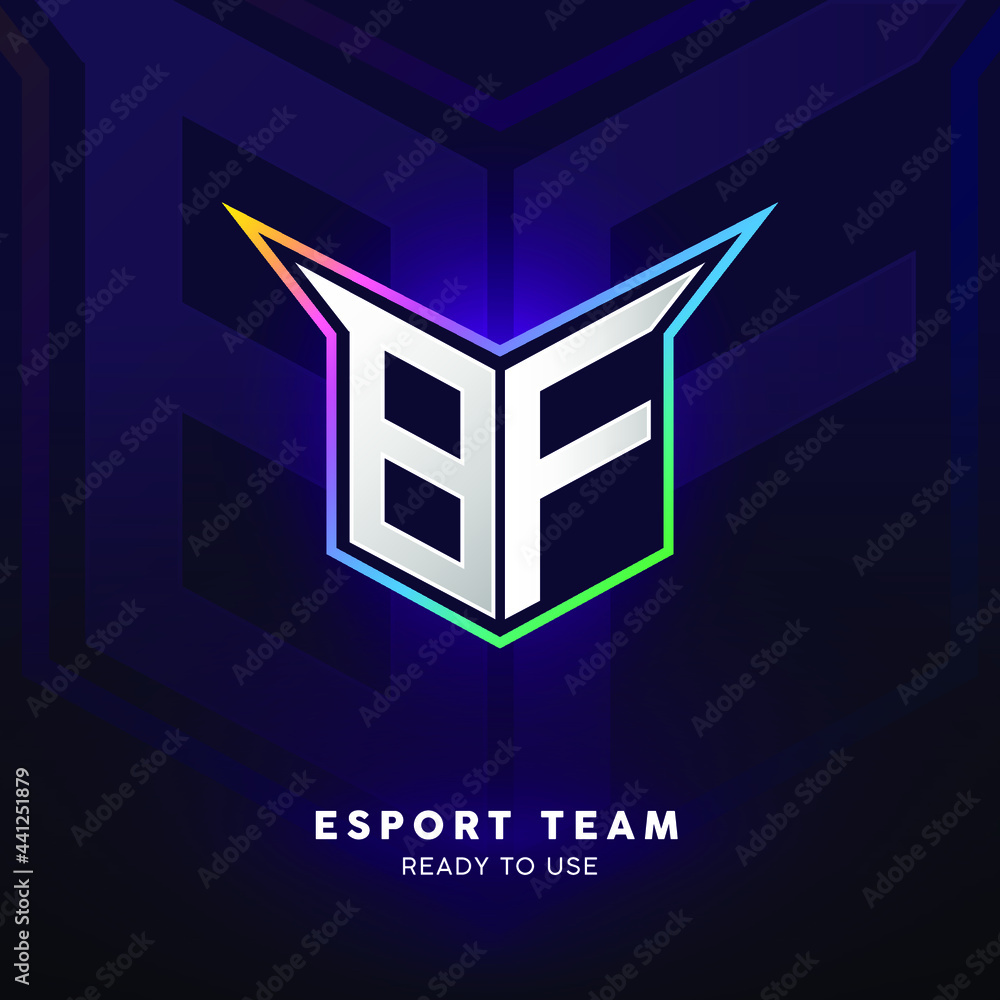 Initial BF logo design with strong shape, Logo for game, esport ...