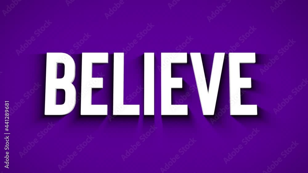 Believe Virus 3d Render. Inspiring Graphic. Motivational Animation ...
