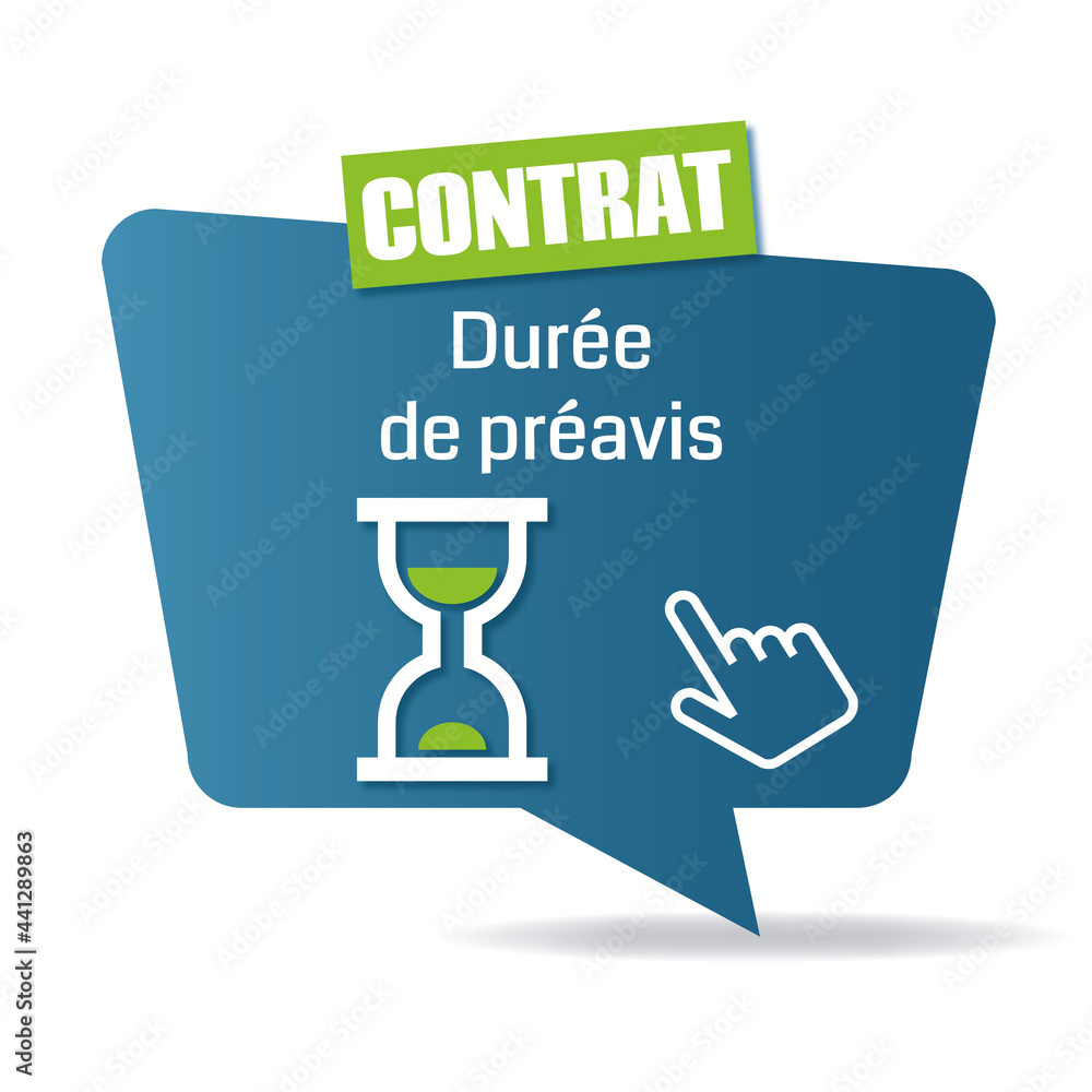 Logo durée de préavis. Stock Vector | Adobe Stock