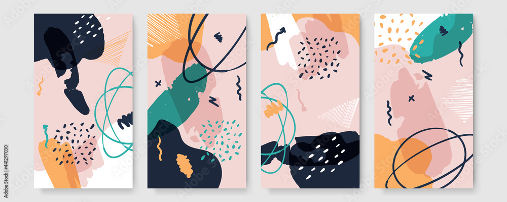 Elegant modern colourful earth tone Scandinavian boho bohemian poster ...