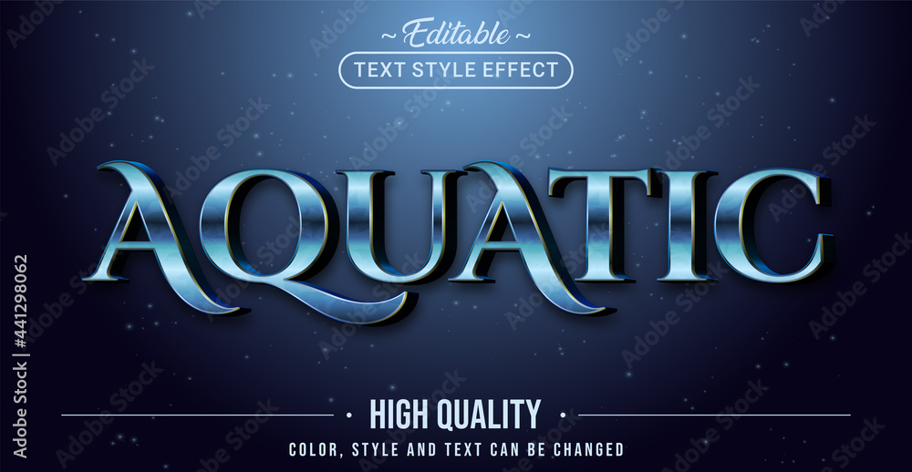 Poster Editable text style effect - Aquatic text style theme. – Wall ...