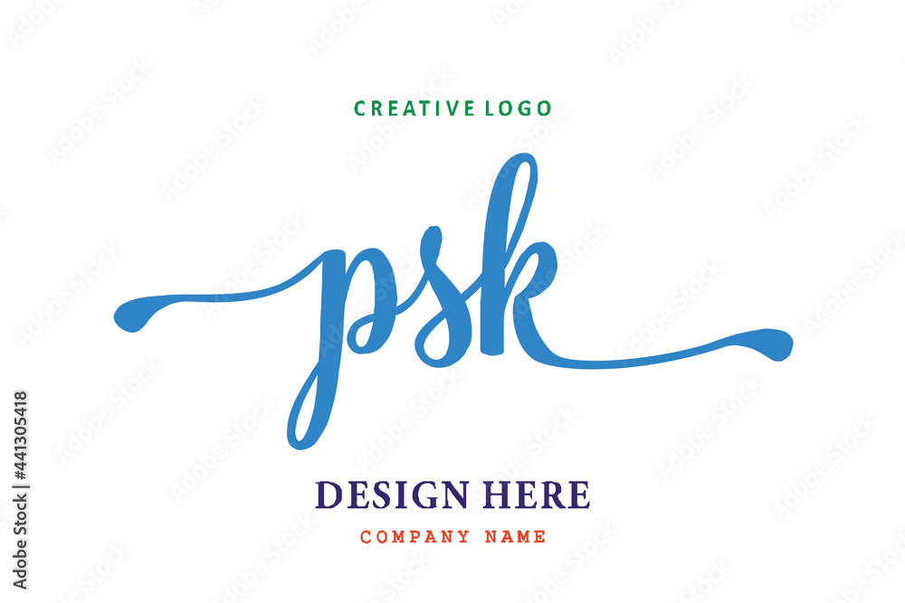 PSK lettering logo is simple, easy to understand and authoritative ...