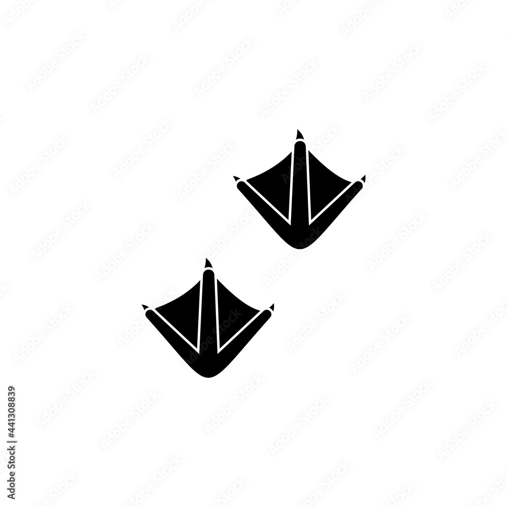 duck footprint icon set vector sign symbol Stock Vector | Adobe Stock