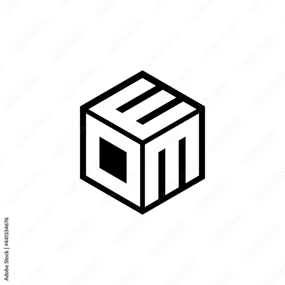 DME letter logo design with white background in illustrator, vector ...