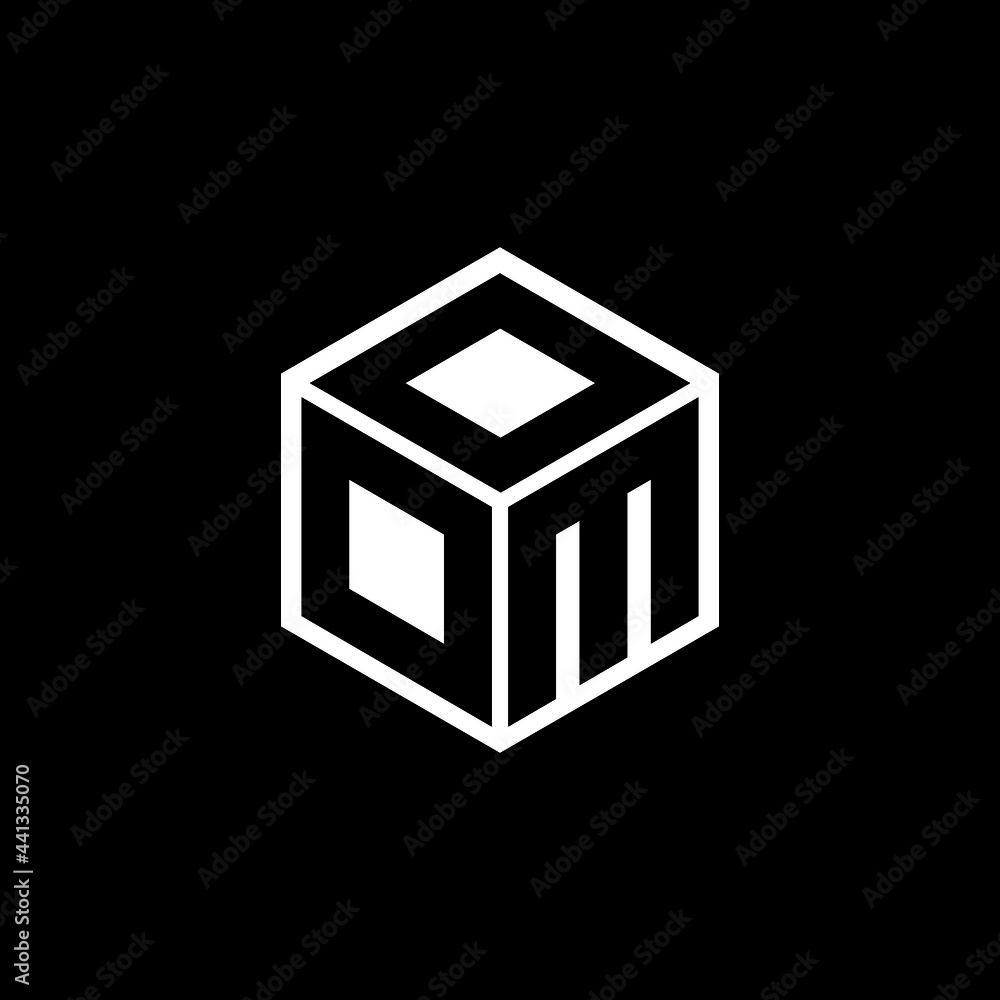 DMO letter logo design with black background in illustrator, vector ...