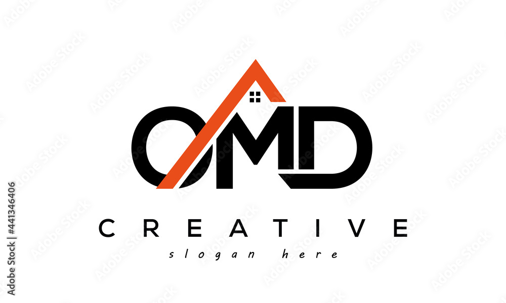 initial OMD letters real estate construction logo vector Stock Vector ...