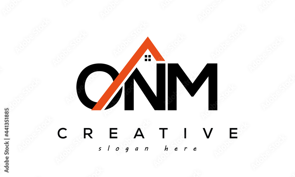 initial ONM letters real estate construction logo vector Stock Vector ...