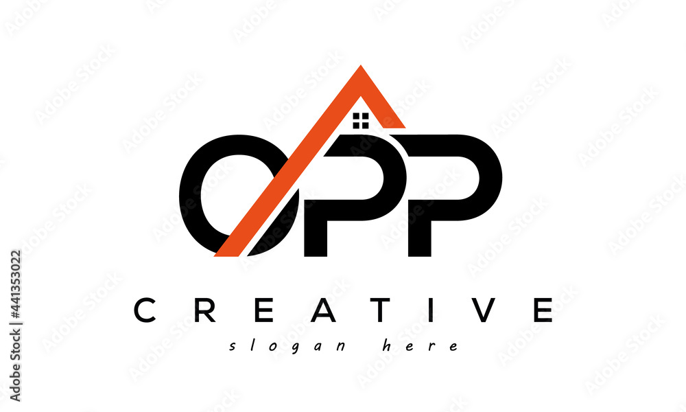 initial OPP letters real estate construction logo vector Stock Vector ...