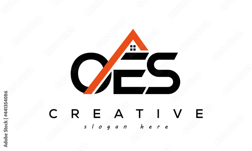 initial OES letters real estate construction logo vector Stock Vector ...