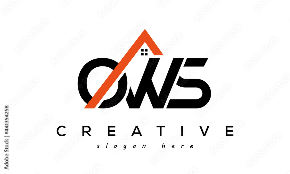 initial OWS letters real estate construction logo vector Stock Vector ...