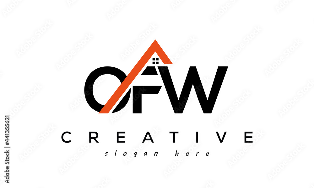 initial OFW letters real estate construction logo vector Stock Vector ...
