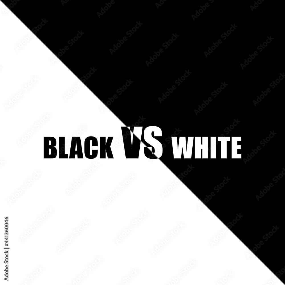 A visual harmony of opposite colors, black and white, simple triangles ...